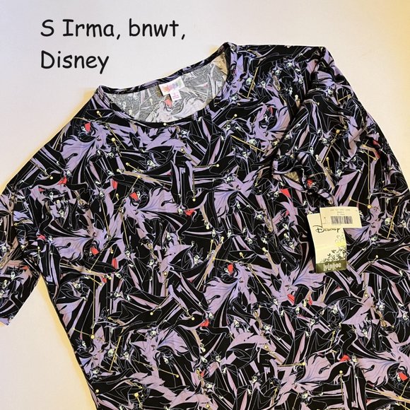 LuLaRoe | Tops | Small Lularoe Irma Oversized Tunic Disney Maleficent ...